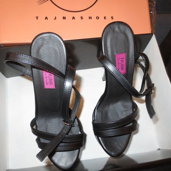 Tajna | Shoes | Nib Tajna Sexy Black High Heel Ankle Strap Platform ...
